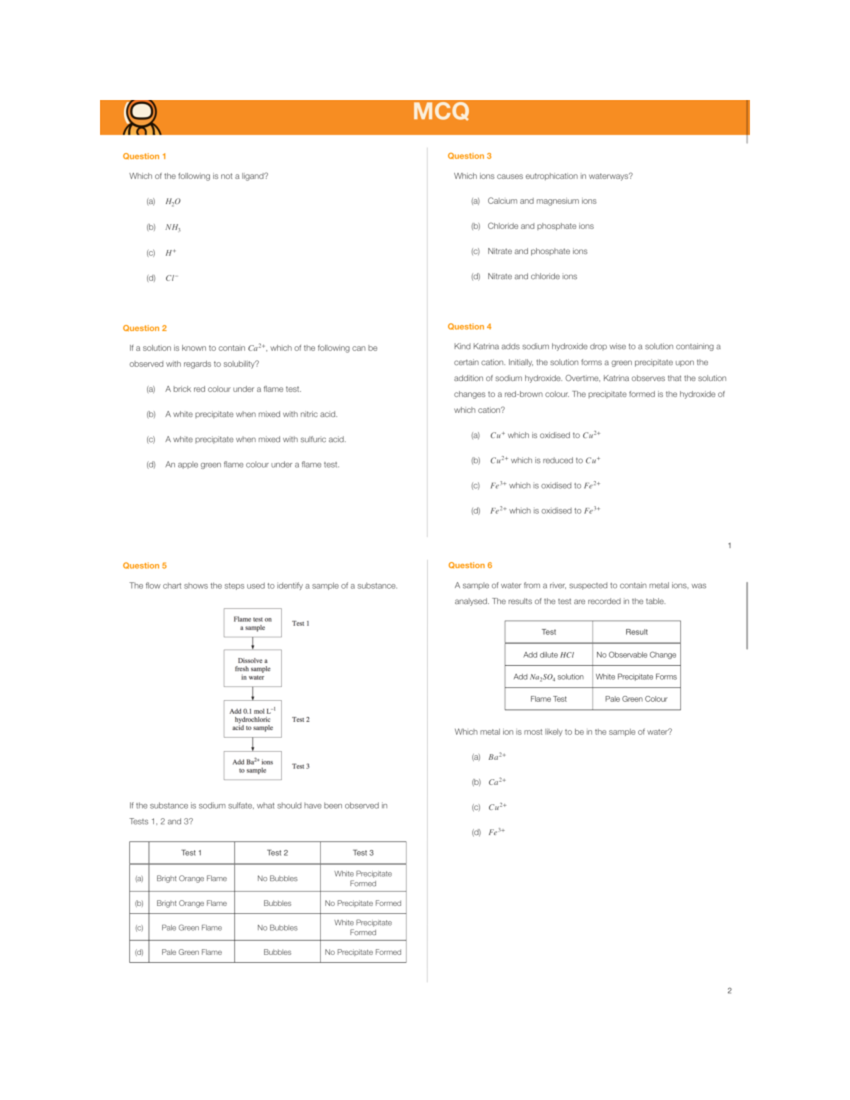 Mod 8 - practice - MCQ Question 1 Question 3 Which of the following is ...