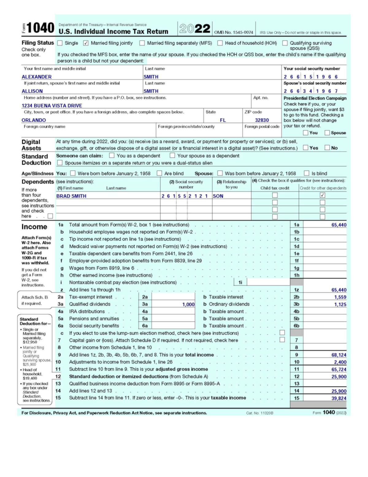 1040 2022 Page 1-combined - ACCTG 325 - Studocu