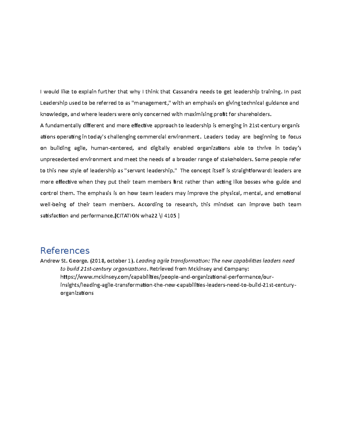 I would like to explain further that why I think that Cassandra needs ...