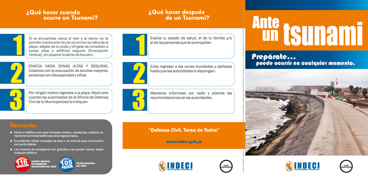 Tsunami-triptico - Tsunami trípticos - Otra Materia - S ZONA SEGURA EN ...