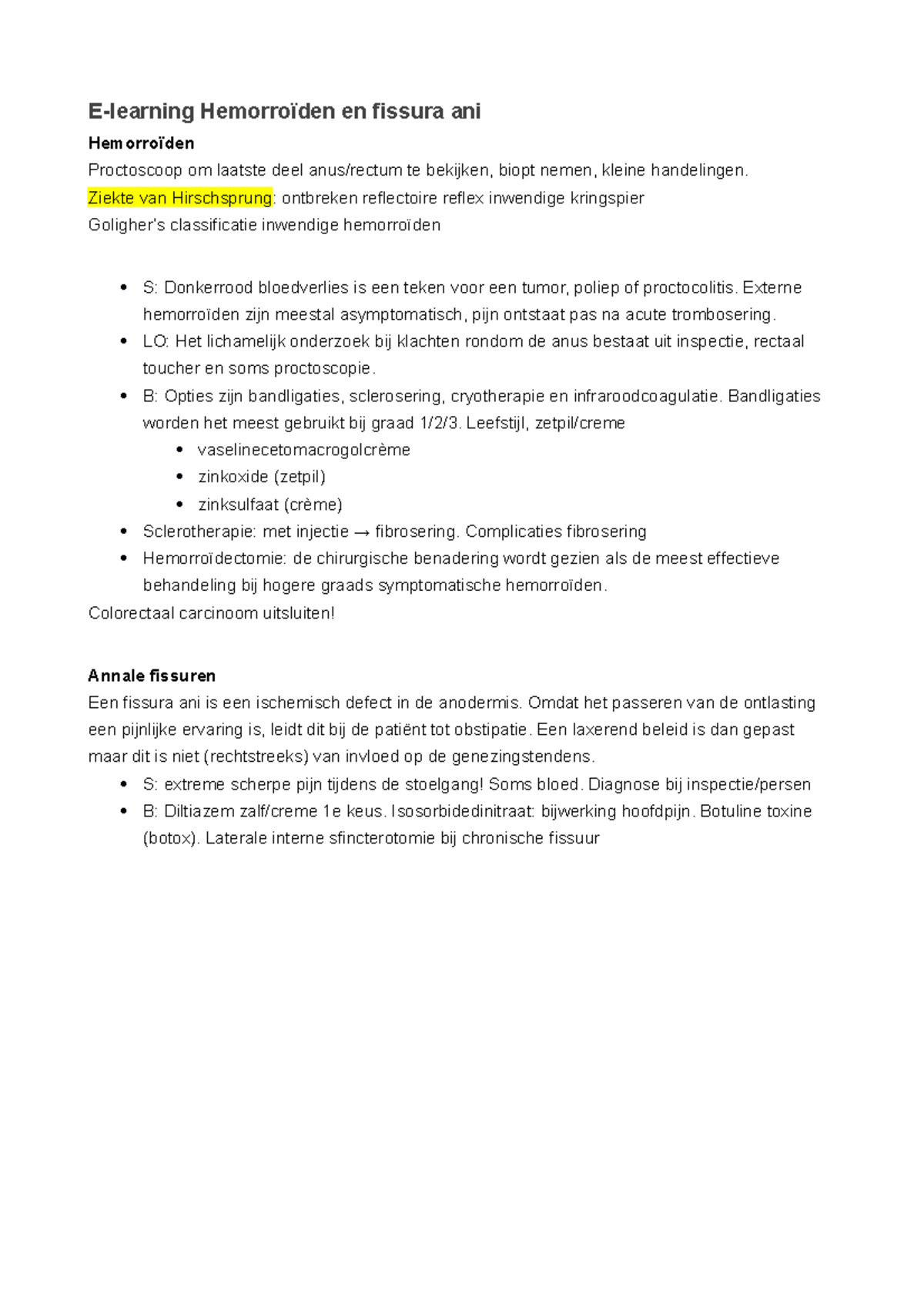 E-learning hemorroiden en fissura ani - E-learning Hemorroïden en ...