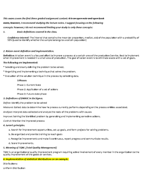 Process Flow Notes - IER375 - Studocu