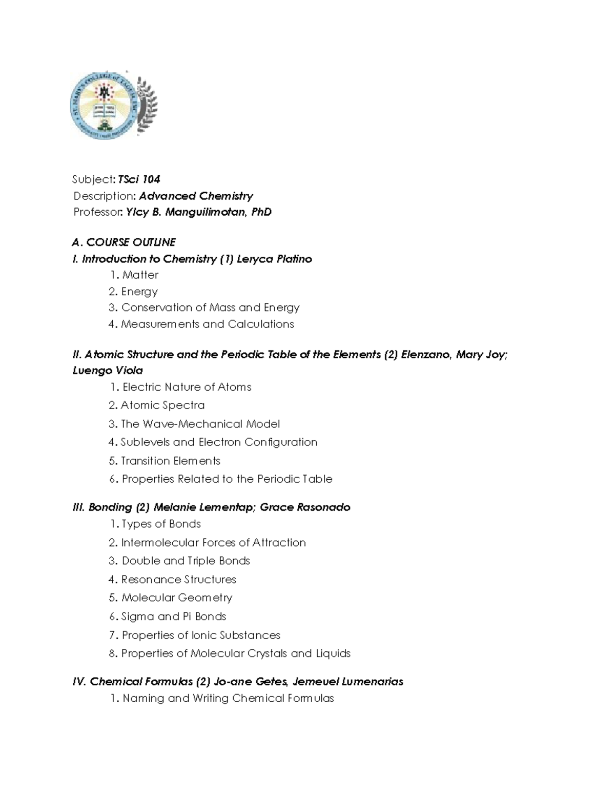 1ST TERMDFDSSWESDDFFDF E ESES AAS E TTHTH - ST. MARY’S COLLEGE OF TAGUM ...