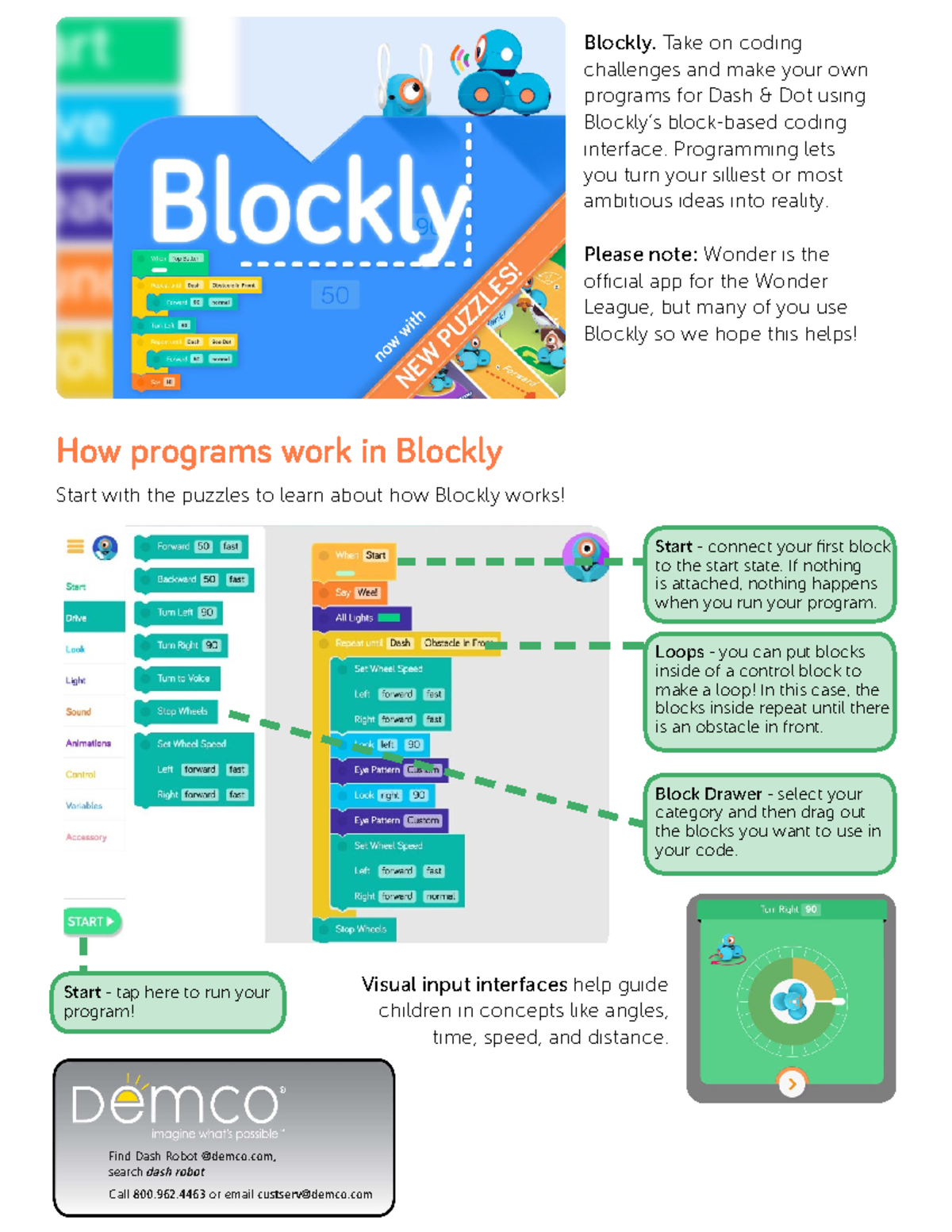 Dashrobot blocklyappintro - Blockly. Take on coding challenges and make your own programs for ...