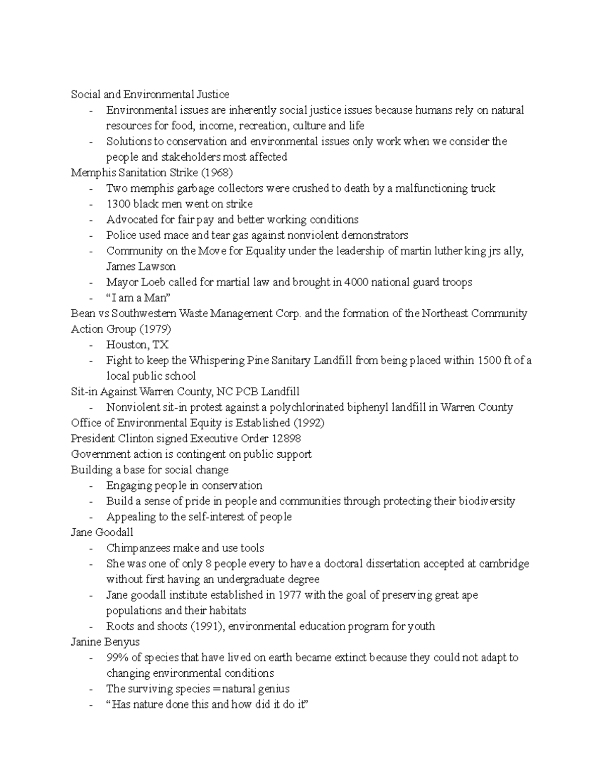 Natural Resource Conservation 6 - Social and Environmental Justice ...