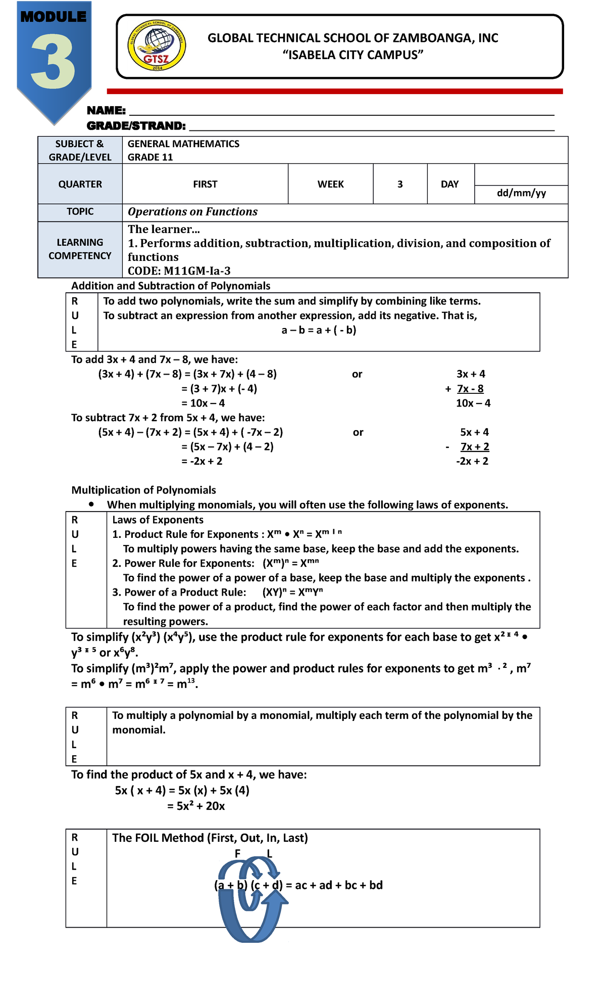 Gen math module 3 - Copy - Jsjsjsjsjsjsdjdjdjdjxjjd - SUBJECT & GRADE ...