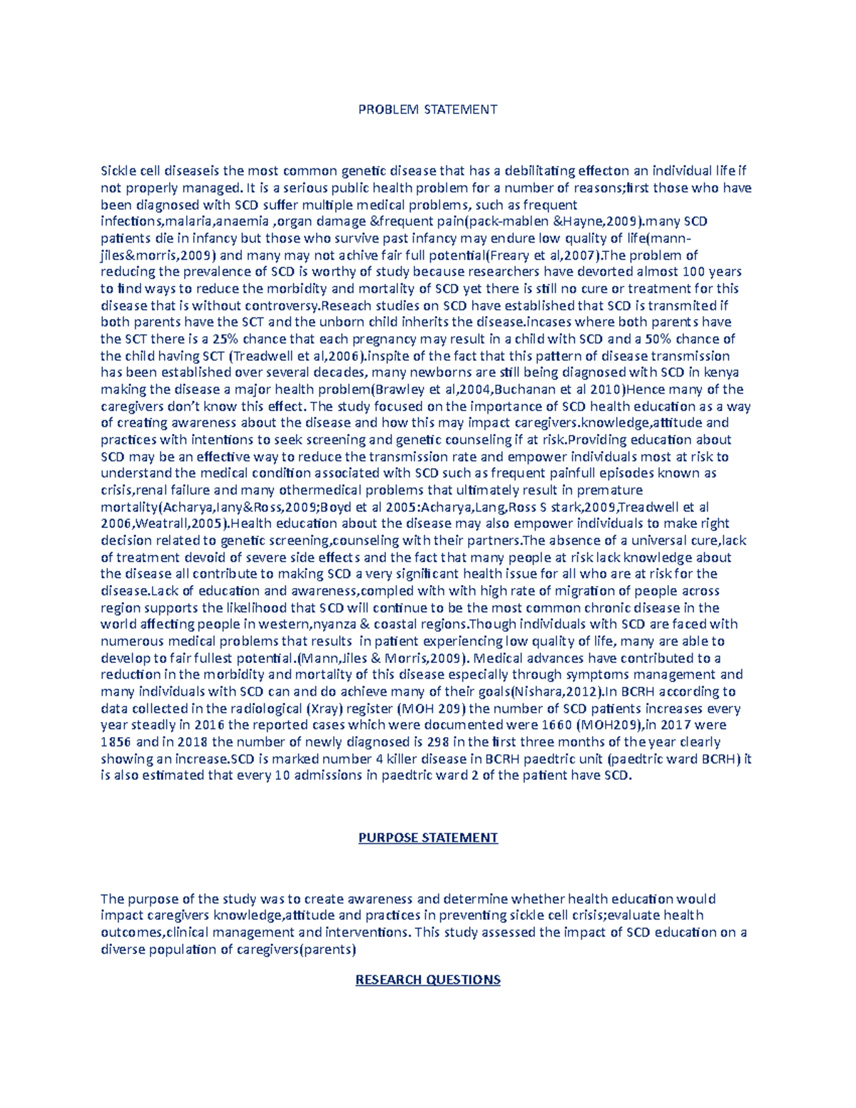 Introduction and problem statement - PROBLEM STATEMENT Sickle cell ...