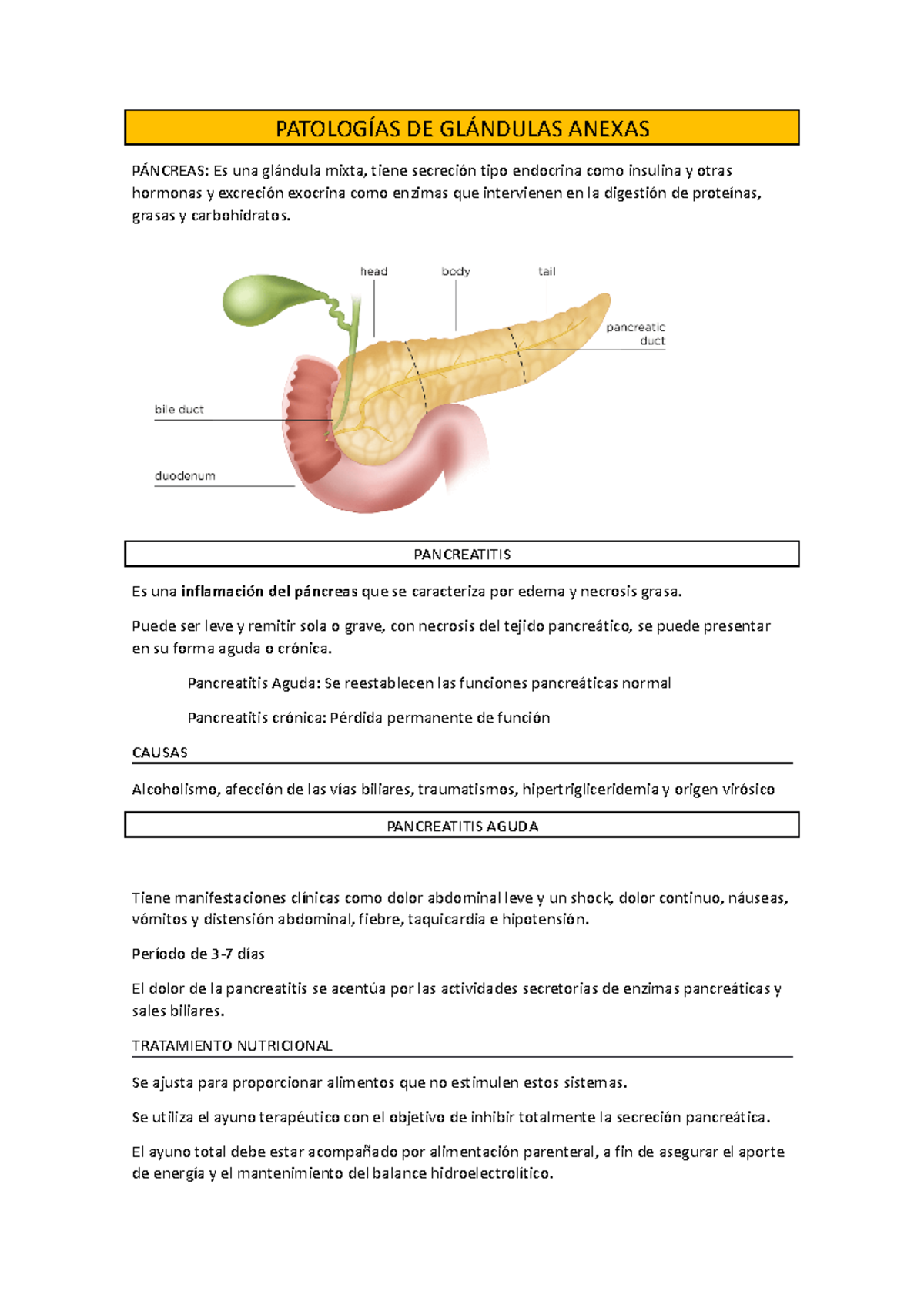 Patologías de Glándulas Anexas - PATOLOGÍAS DE GLÁNDULAS ANEXAS ...