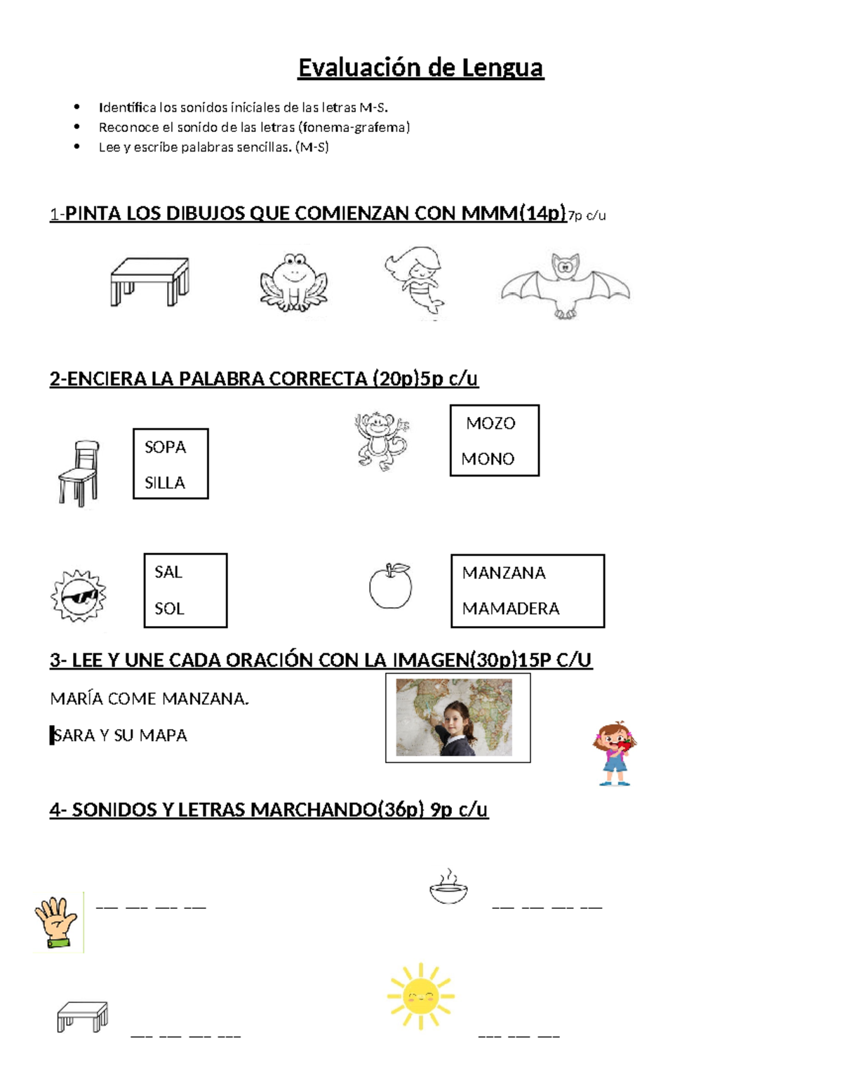 Evaluación de Lengua MAYO 2 - Evaluación de Lengua Identifica los ...