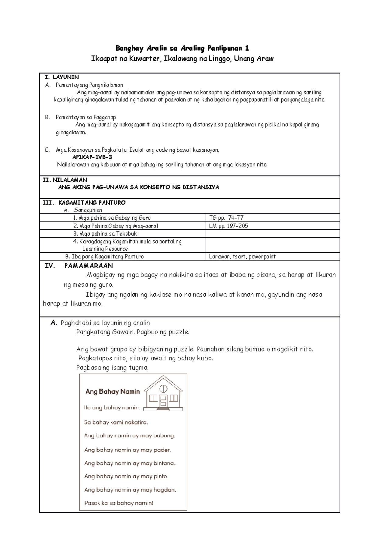 Grade 1 COT AP Q4 - You - Banghay Aralin sa Araling Panlipunan 1 ...