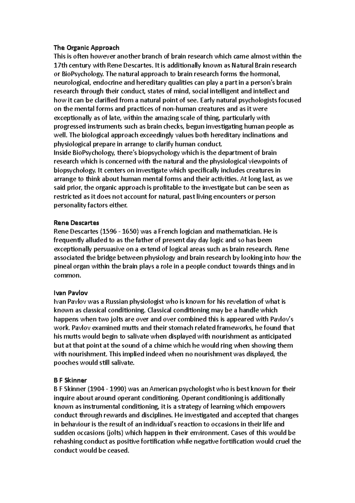 The Organic Approach - The Organic Approach This is often however ...