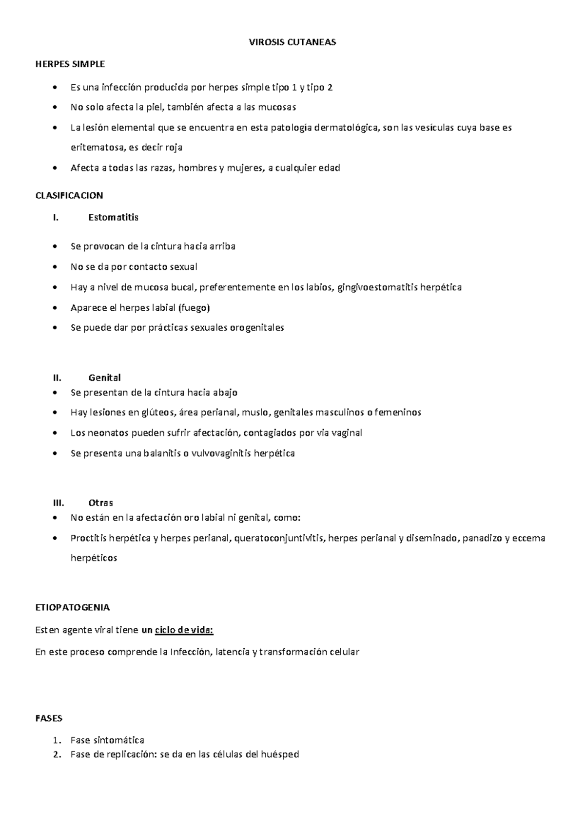 virosis cutaneas - VIROSIS CUTANEAS HERPES SIMPLE Es una infección ...