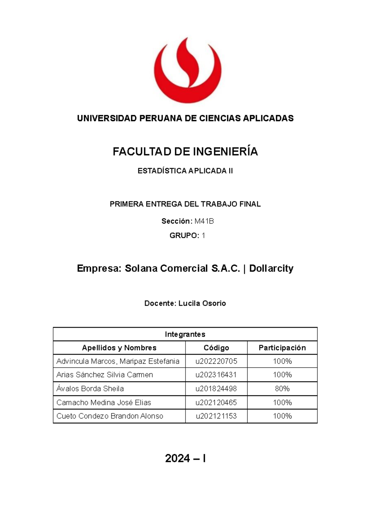 TF1 Grupo 1 Rev 0 - awdaw - UNIVERSIDAD PERUANA DE CIENCIAS APLICADAS ...