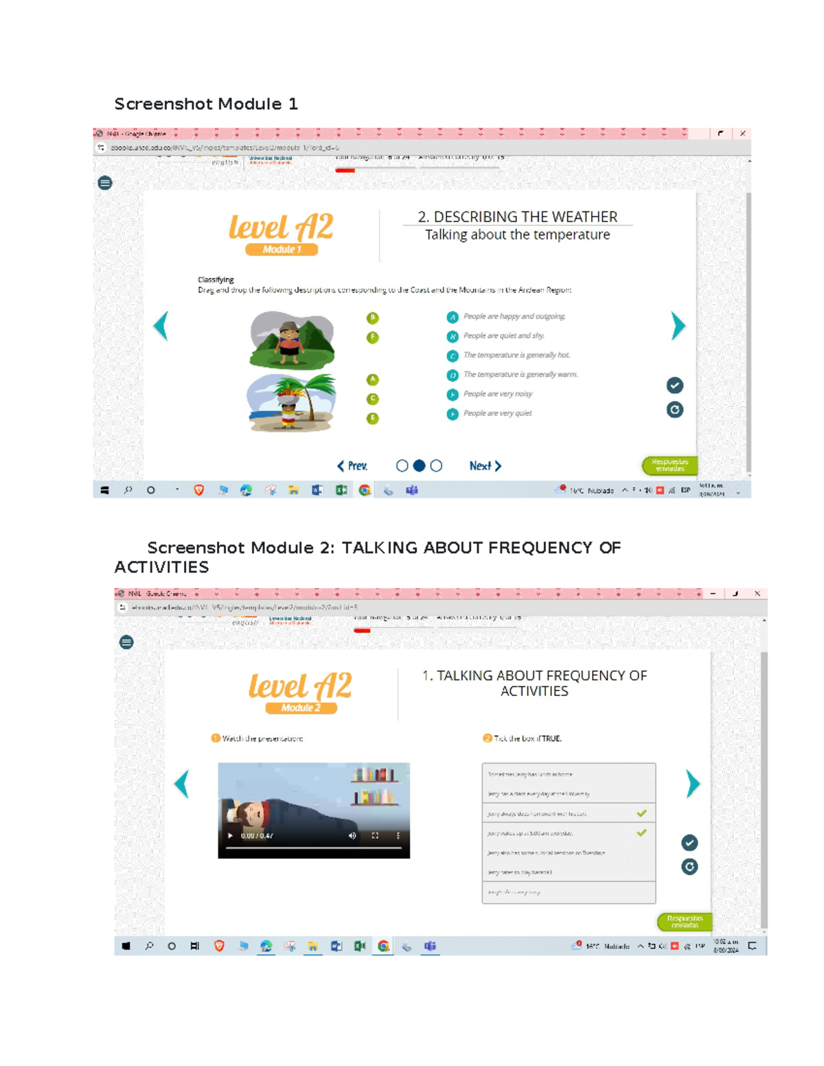 Screenshot Module 1 - les servirá mucho - Ingles - Screenshot Module 1 Screenshot Module 2 ...