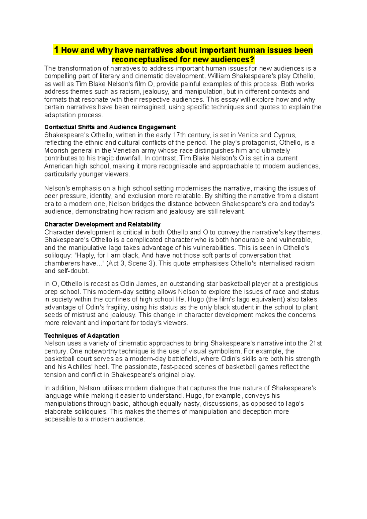 English AD - This is my exam-style question answered on How and why ...