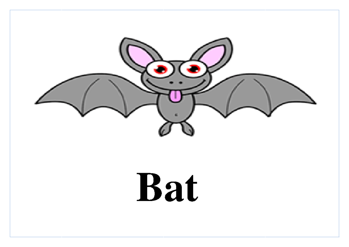 Animals La Salle - Flashcards de repaso - Ingles 1 - Bat Deer Squirrel ...