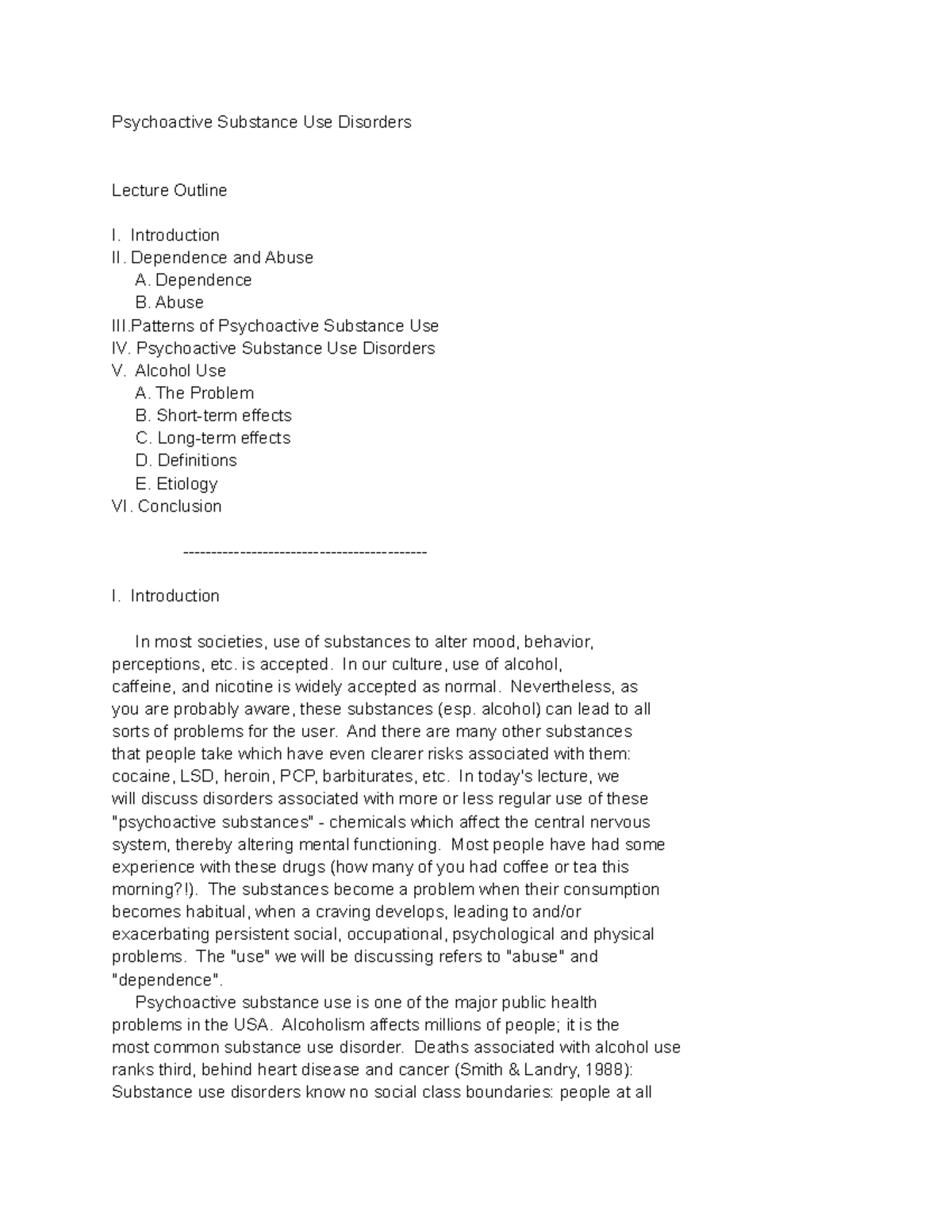 Psychoactive Substance Use Disorders - Psychoactive Substance Use ...