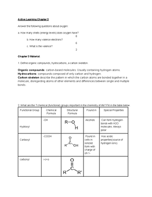Chapter 2 Active Learning Module “Chemistry” - Chapter 2 Active ...
