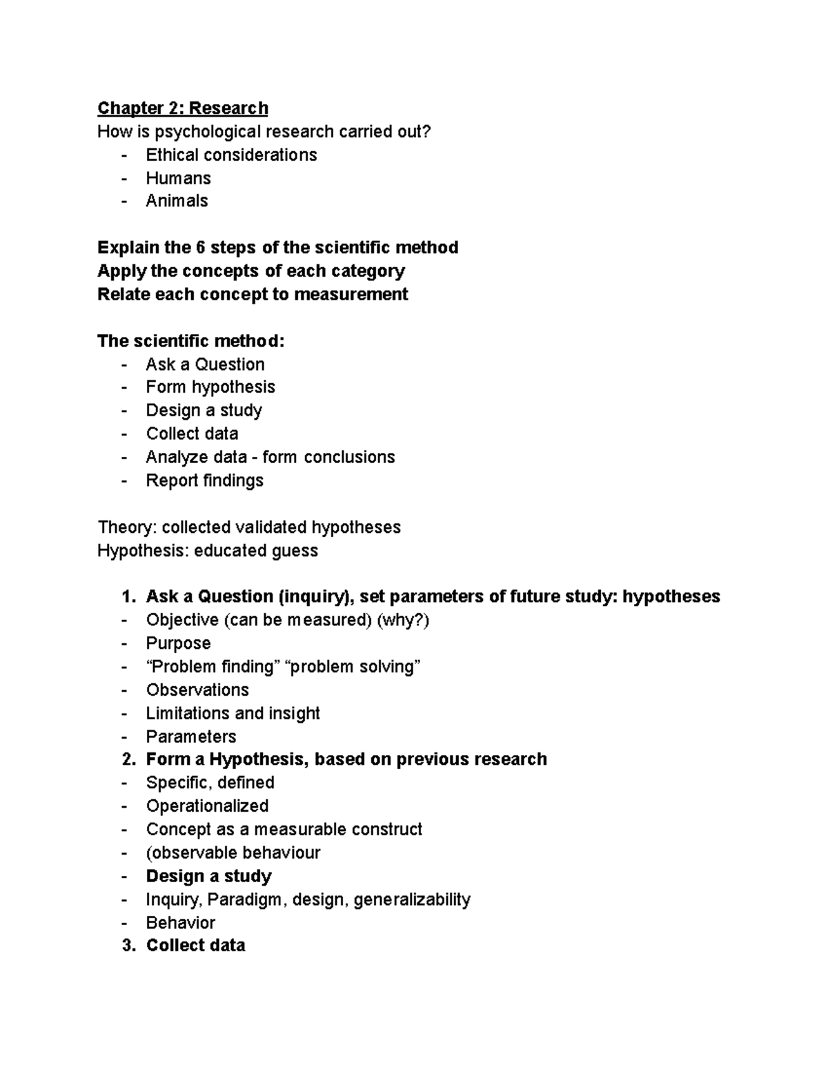 chapter 2, lecture notes - Chapter 2: Research How is psychological ...