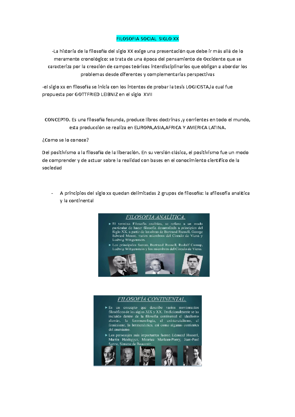 Filosofia Social Siglo XX - FILOSOFIA SOCIAL SIGLO XX -La historia de ...