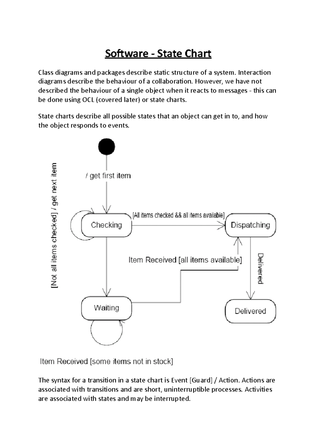 Software - State Chart - Software - State Chart Class diagrams and ...