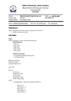 OS Lab 8 Solved- Scheduling - Bahria University, Lahore Campus ...