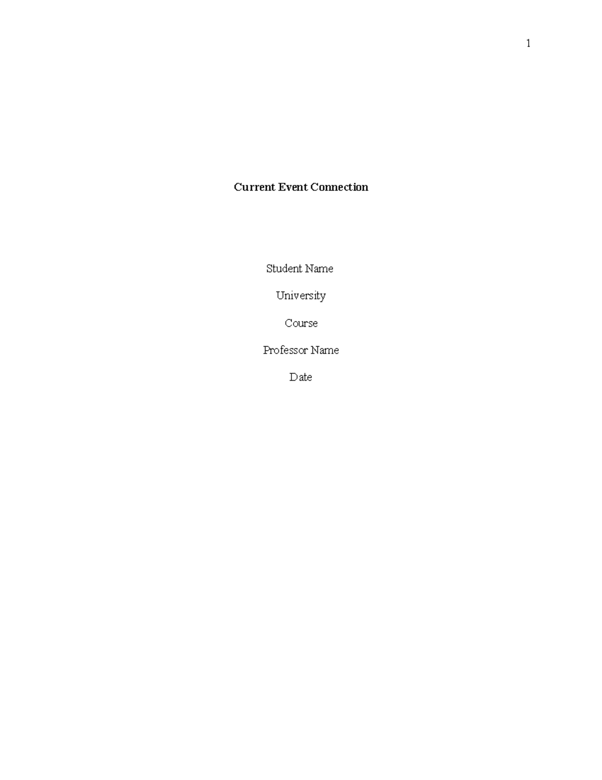 Current Event Connection.edited (1) - Current Event Connection Student ...