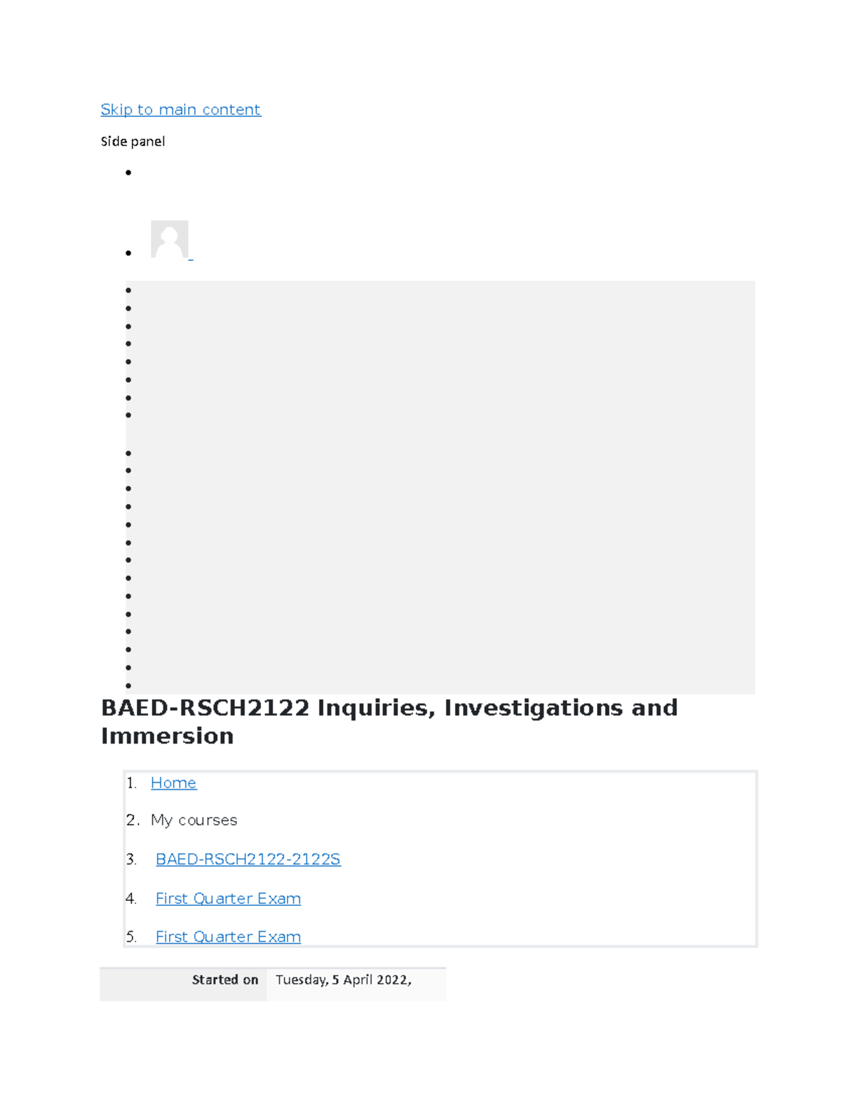 Research rsch 2122 - Skip to main content Side panel - Studocu