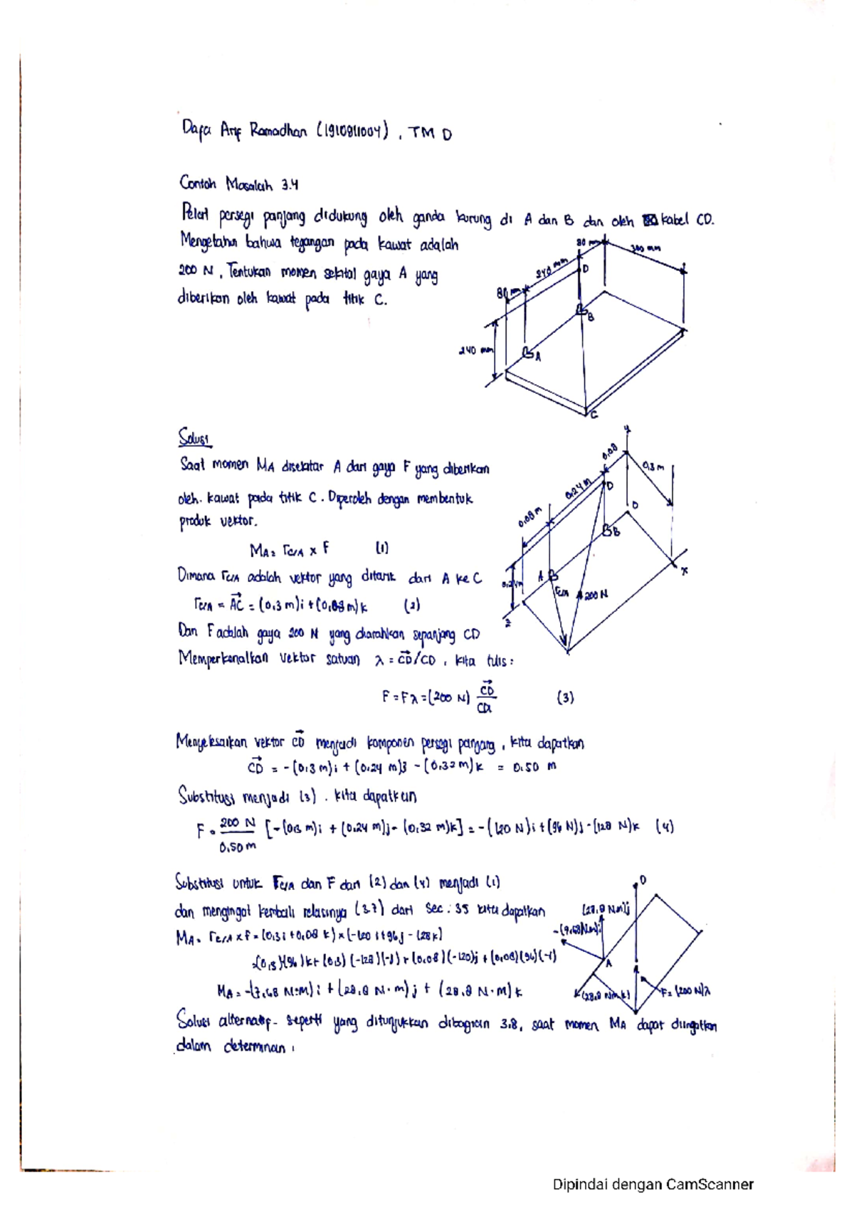 Contoh Soal Momen Gaya - Statika Struktur - Studocu
