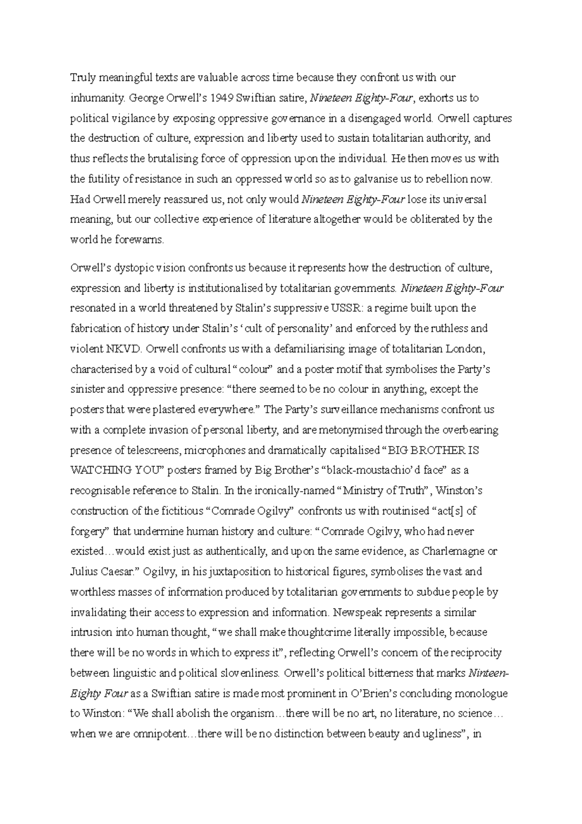 COMM1110 practice material 7 - Truly meaningful texts are valuable ...