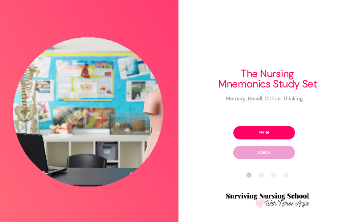(22) Nursing Mnemonics - Write Speak The Nursing Mnemonics Study Set ...