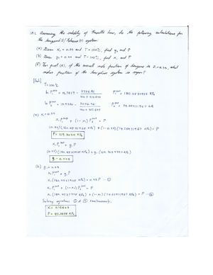 Thermo Binary System - Chemical Engineering Thermodynamics II - Studocu