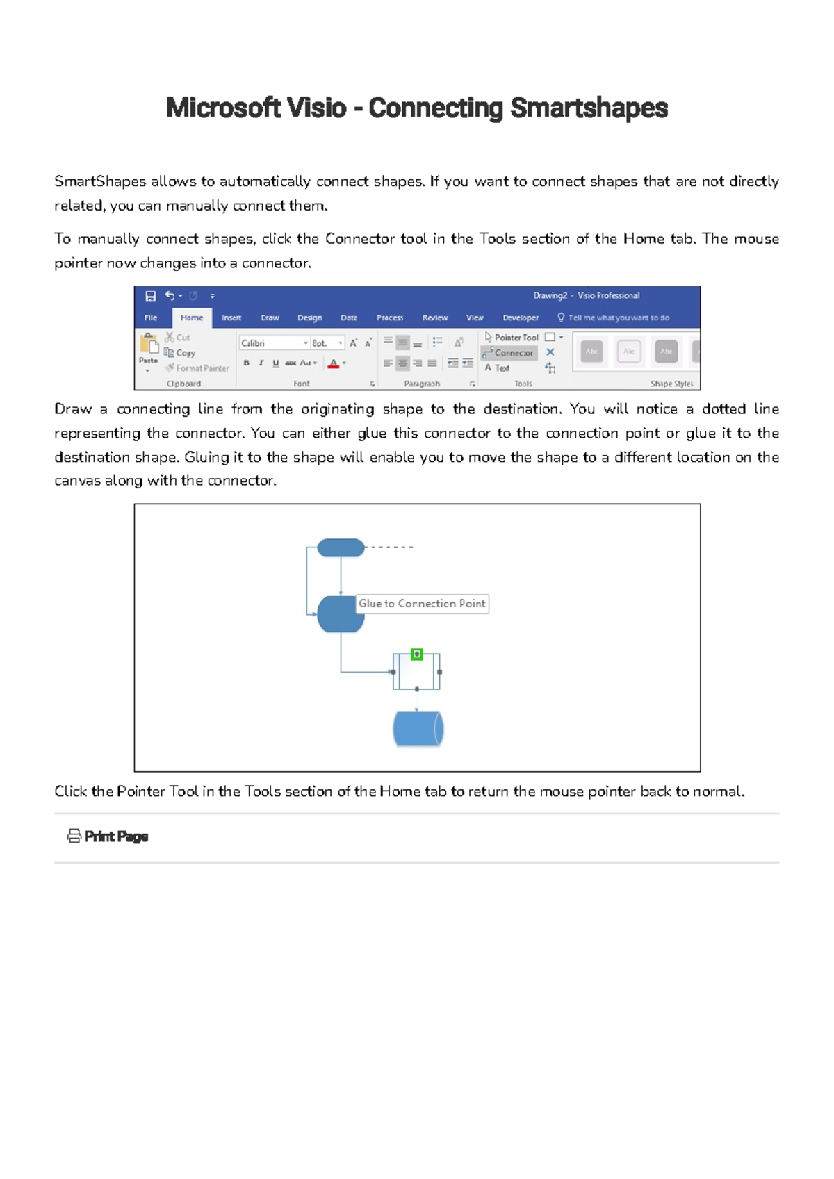 Microsoft Visio Tutorial Chapter 3 - Microsoft Visio - Connecting Smar ...