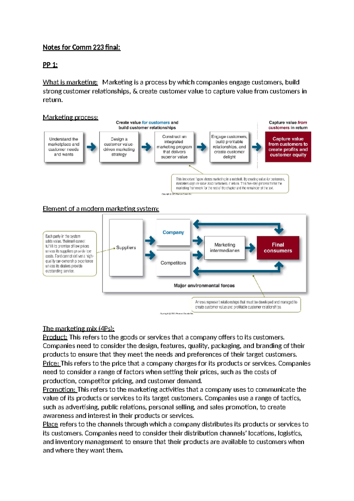 Notes for Comm 223 final summer 2023 - Notes for Comm 223 final: PP 1 ...