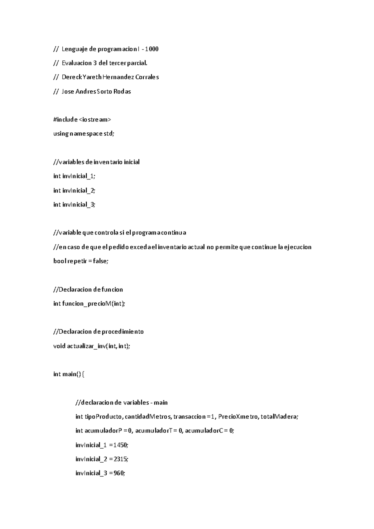 Proyecto Lenguaje De Programación 1 Lenguaje De Programacion I 2335
