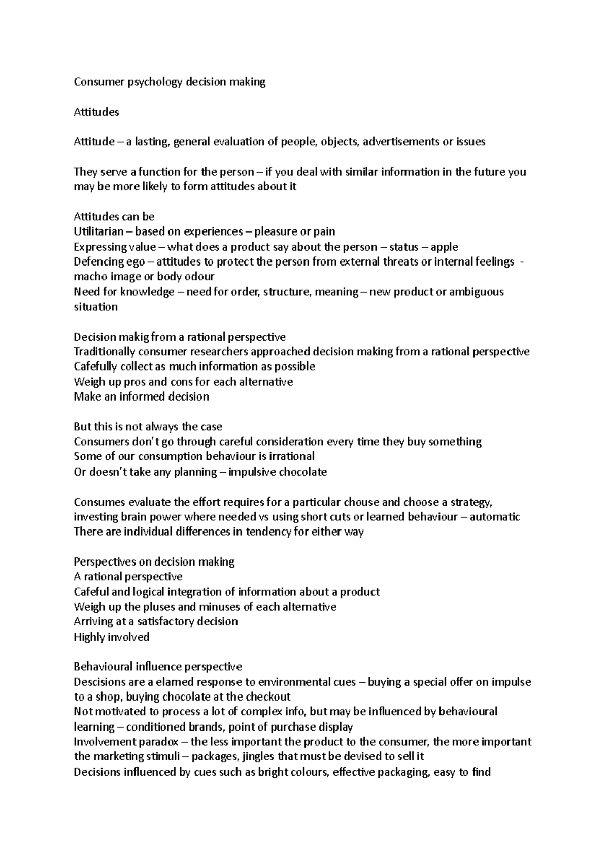 Consumer psychology decision making - Consumer psychology decision ...