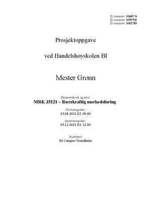 [Solved] hva er en stakeholderanalyse og hvordan gjr man det - Bærekraftig Markedsføring (MRK ...