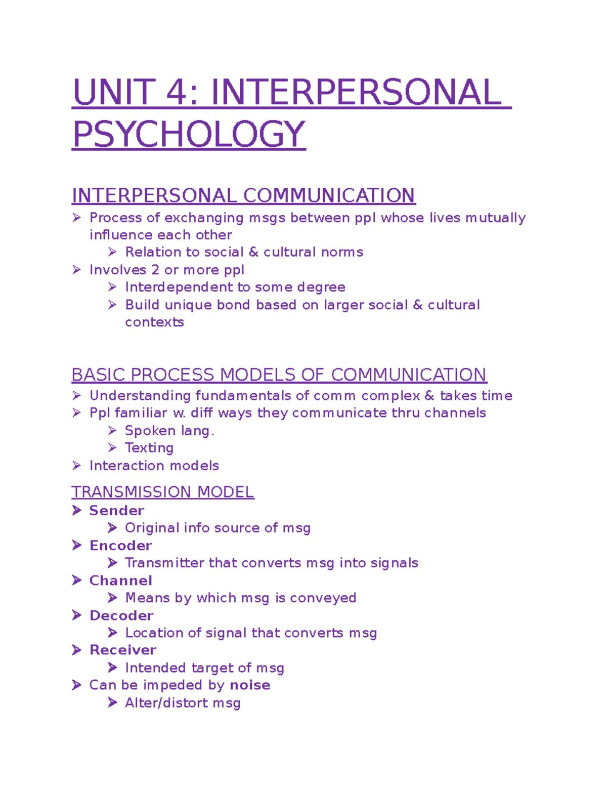 UNIT 4 - PYC1502 Notes from the official UNISA study guide. I got ...
