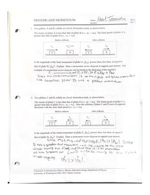 Autumn 2020 - Phys 121 Tutorials - PHYS 121 - Studocu