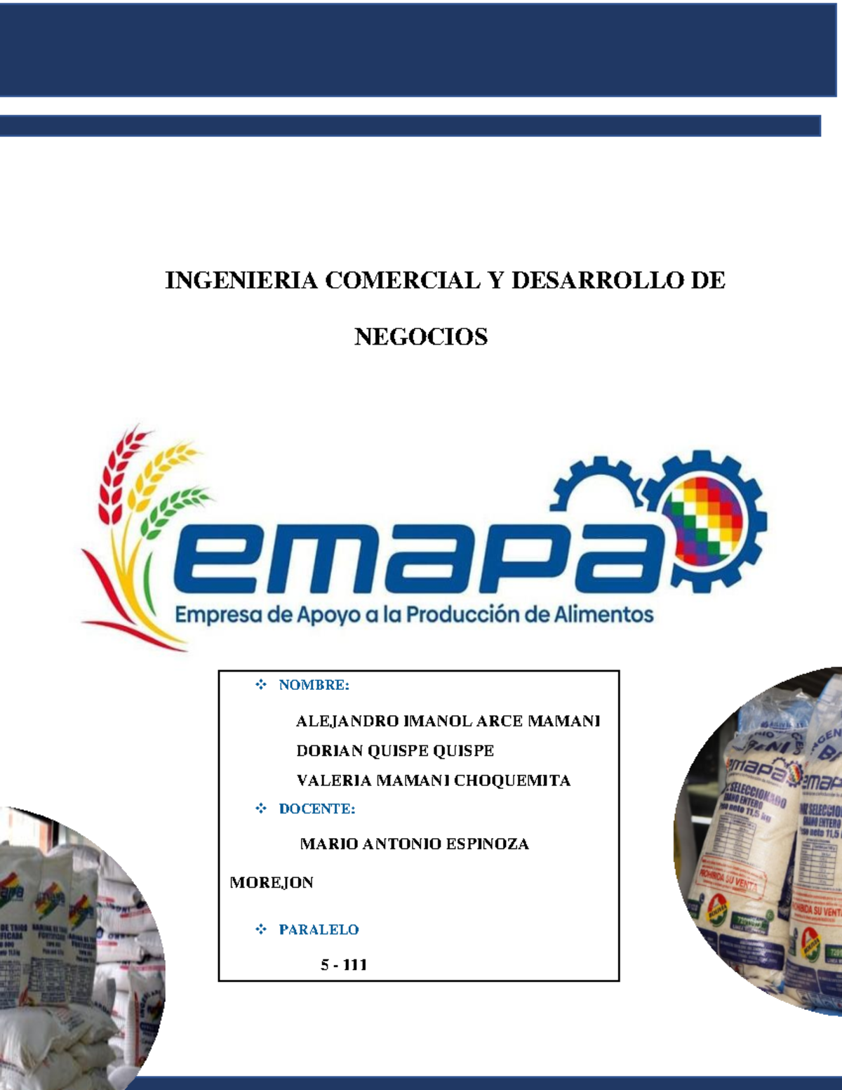 BATIMIX EMAPA BOLIVIA - INGENIERIA COMERCIAL Y DESARROLLO DE NEGOCIOS ...