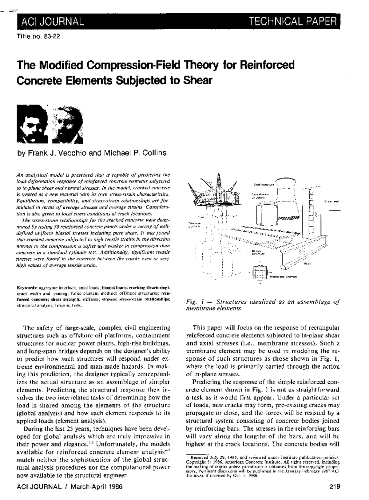 Modified Compression Field Theory for reinforced concrete members ...