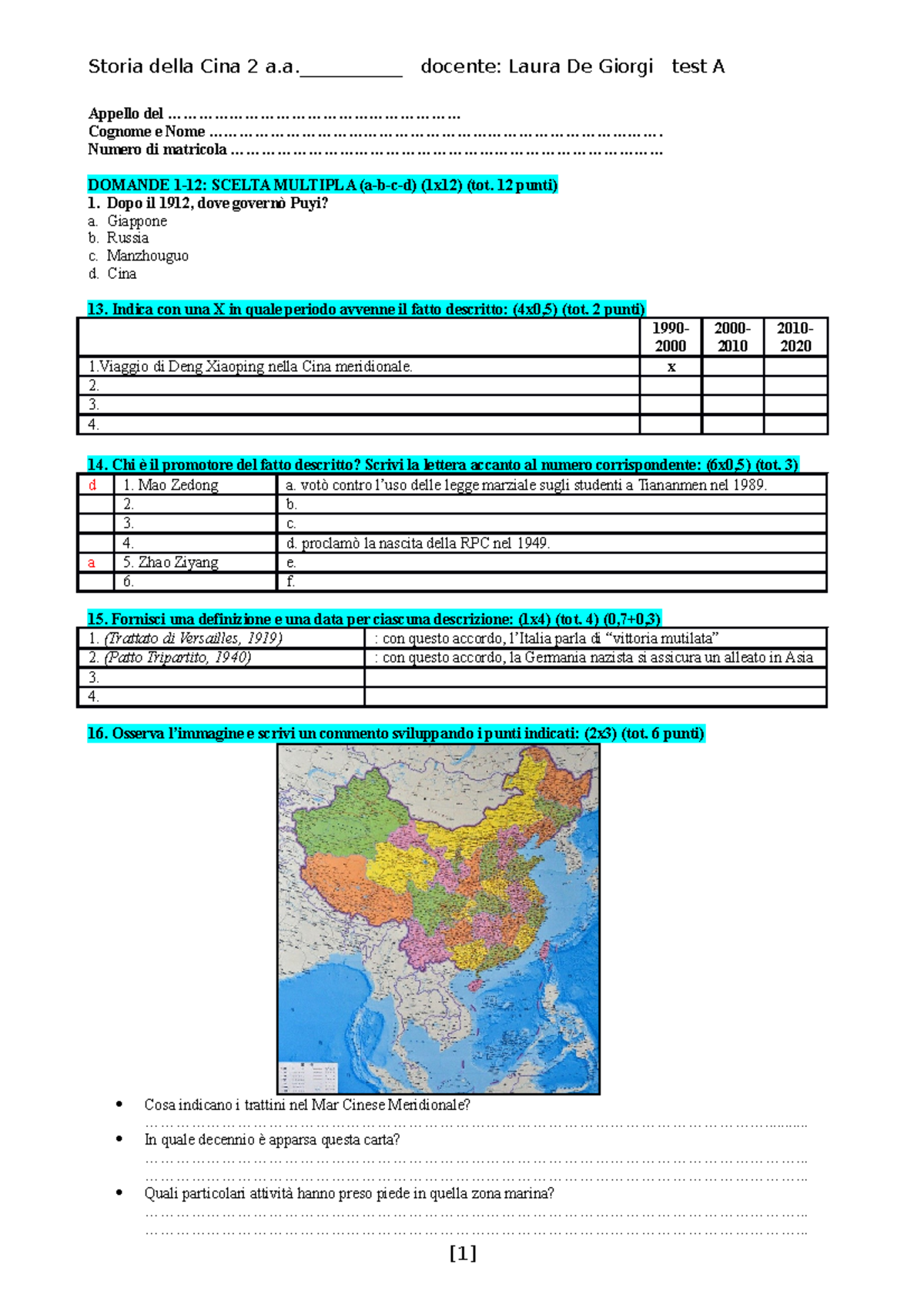 Storia 2 Sample 2 - facsimile - Storia della Cina 2 a ...
