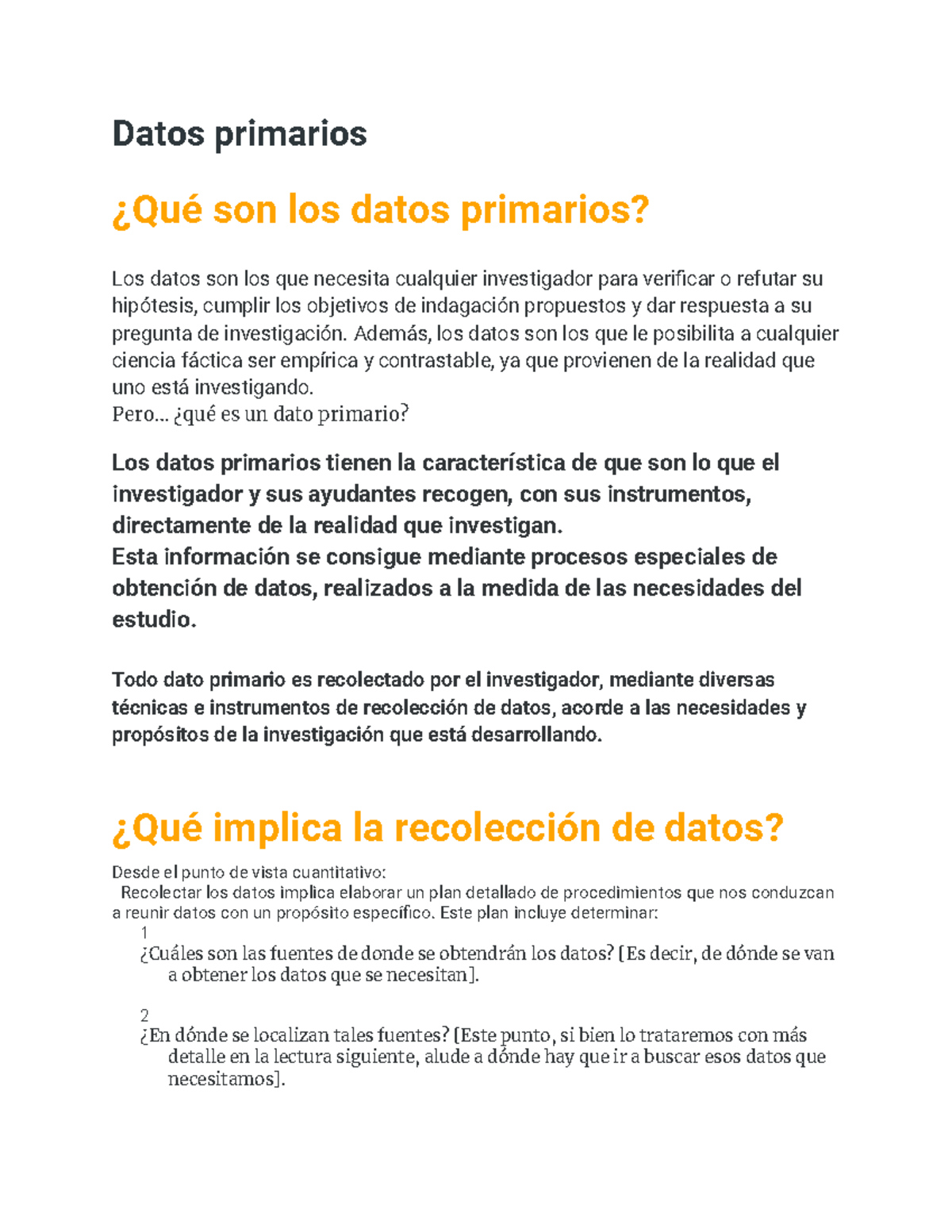 Metodos Y Tecnicas DE Investigacion Social M3 L1 - Datos primarios ¿Qué ...