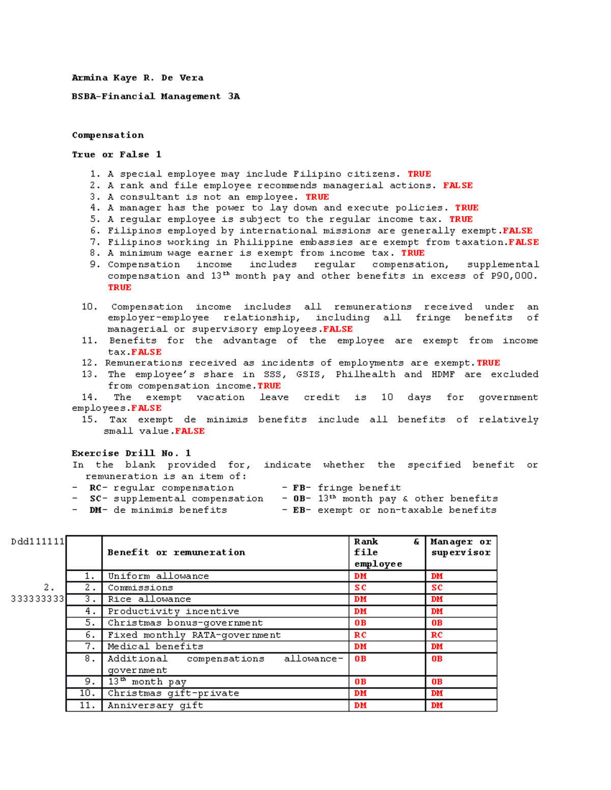 Chapter 10 - Quiz - Practice - Armina Kaye R. De Vera BSBA-Financial ...