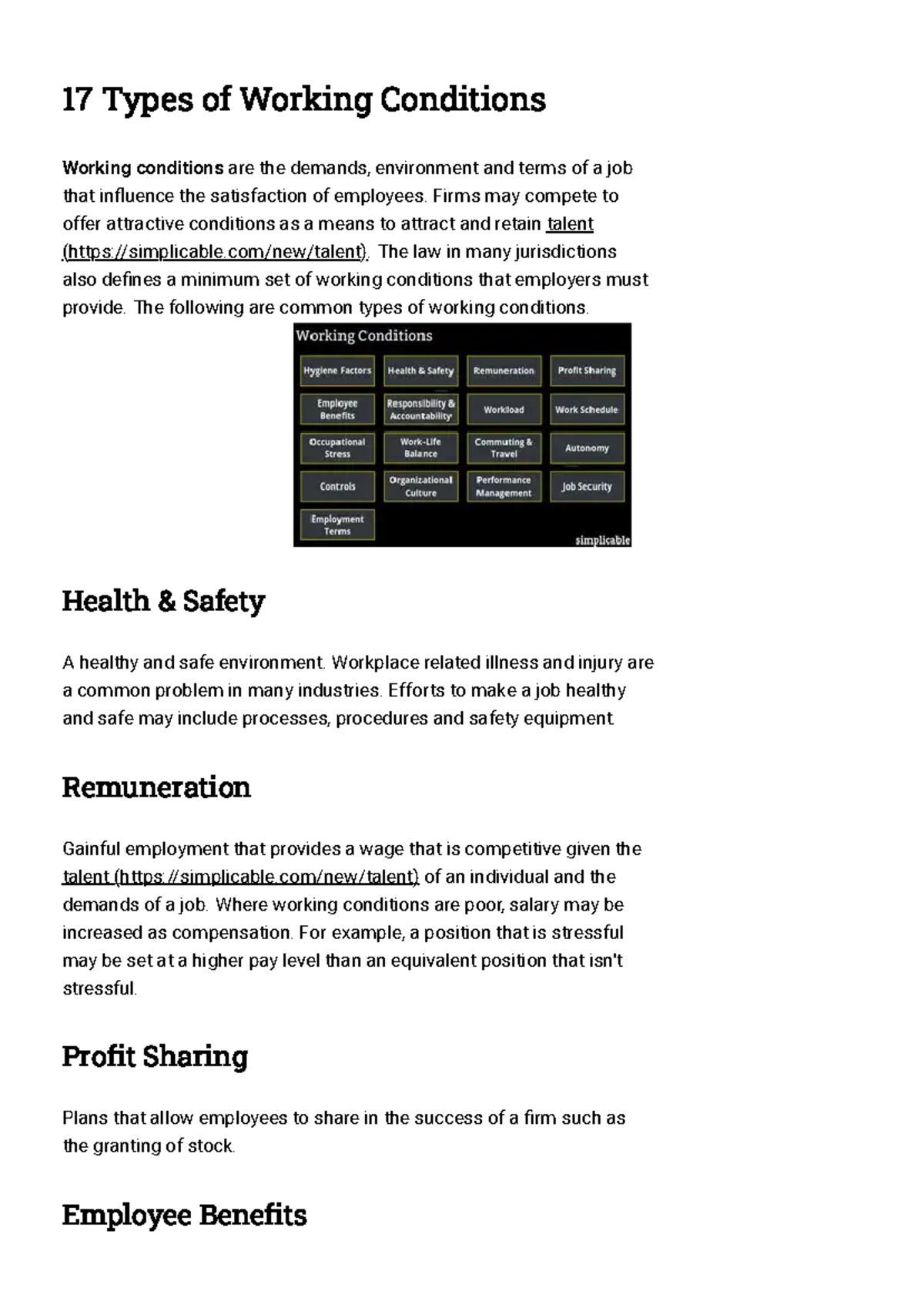 17 Types of Working Conditions - Simplicable - 17 Types of Working ...