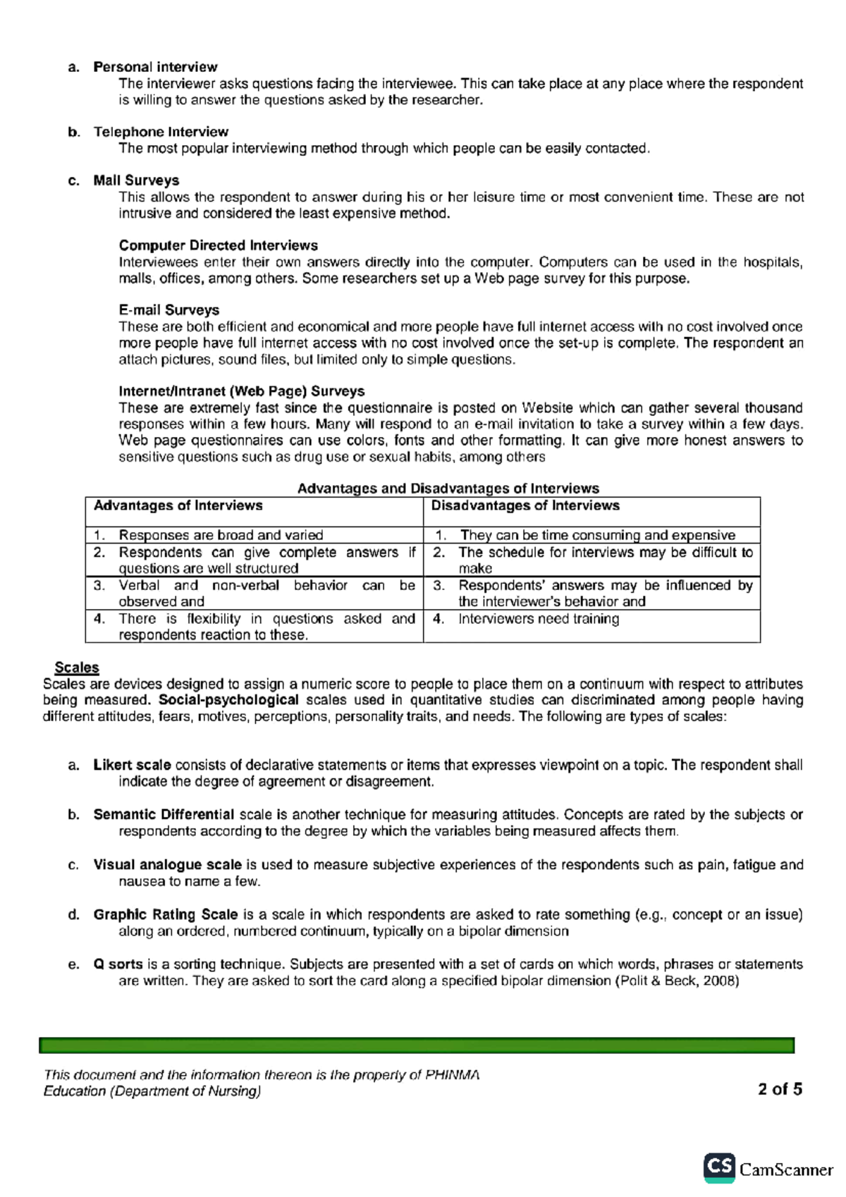 Nursing research 1 - N/A - bs nursing - CamScanner - Studocu