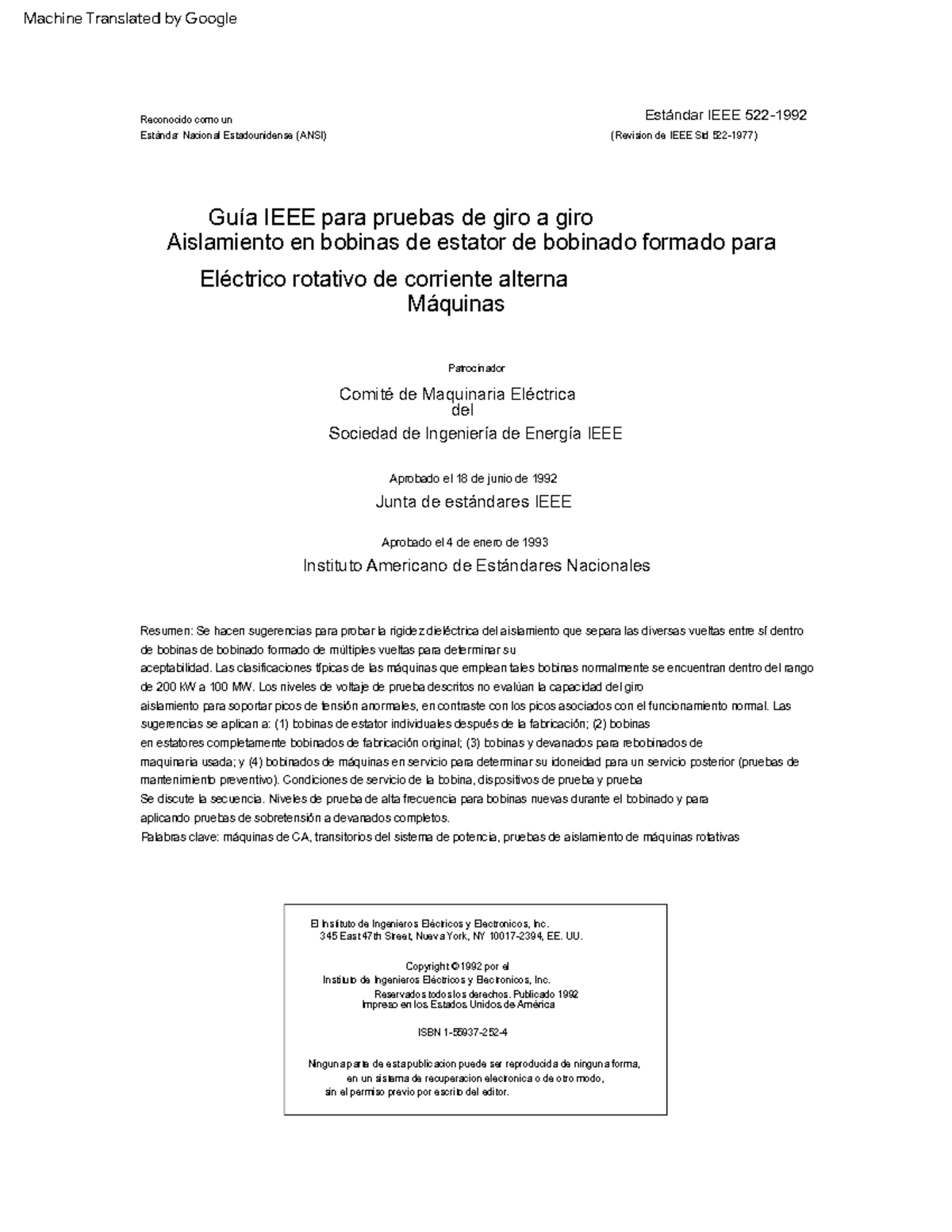 IEEE Std. 522-1992 Es - tecnico - El Instituto de Ingenieros Eléctricos ...