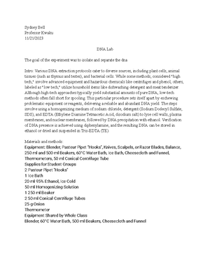 Lab report template - The 10 Parts of a Laboratory Report A specific ...