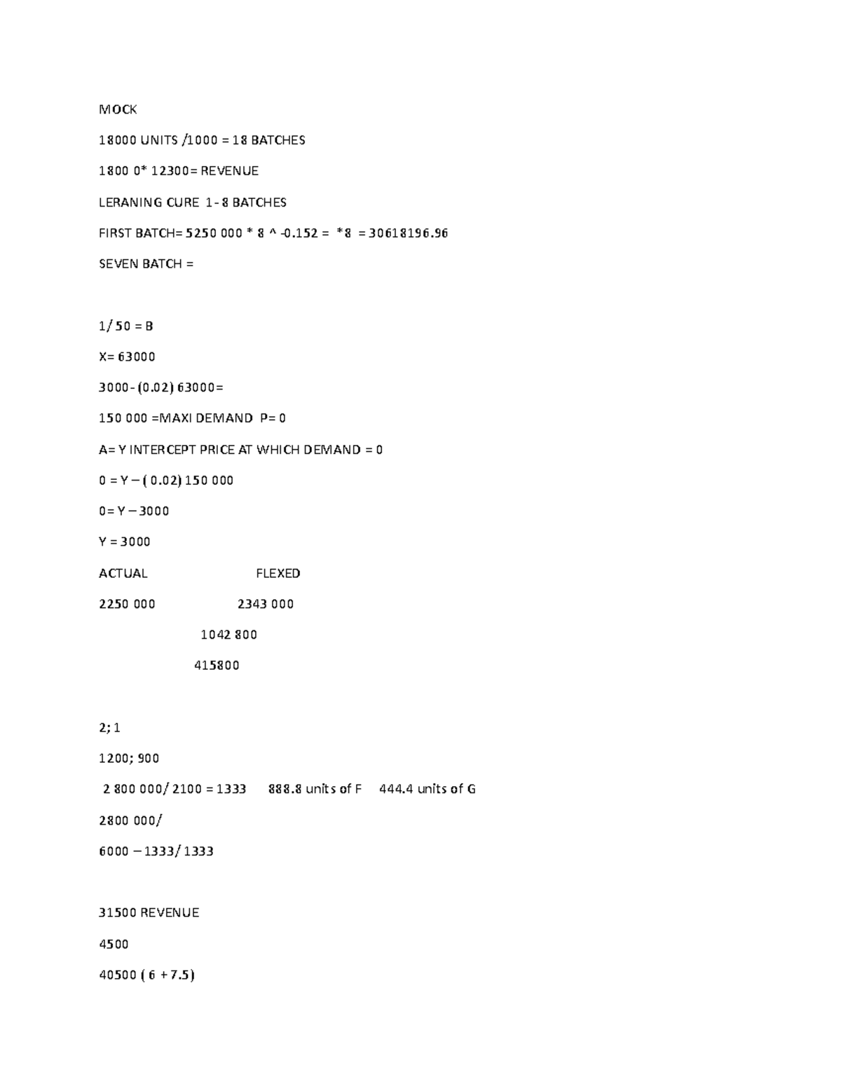 MOCK + Icmap Paper - MOCK 18000 UNITS /1000 = 18 BATCHES 1800 0* 12300 ...