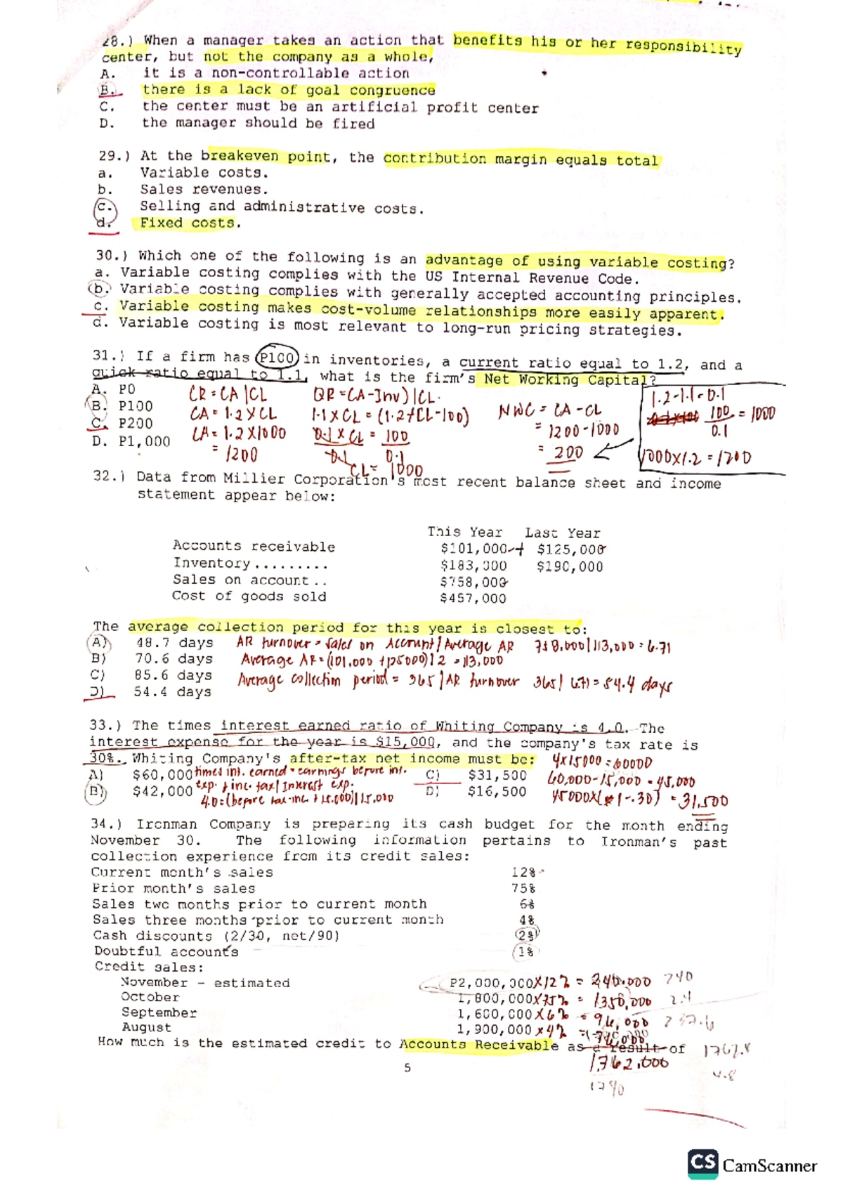 MAS part2 - Questions and Answers - Accountancy - Studocu